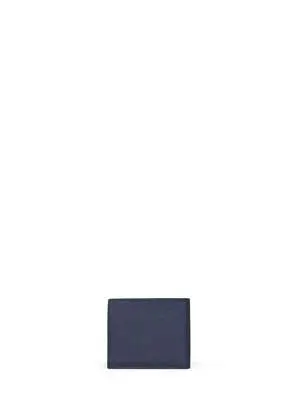 FERRAGAMO Dark Navy Blue Hammered Calfskin Gancini Wallet - Multicolor