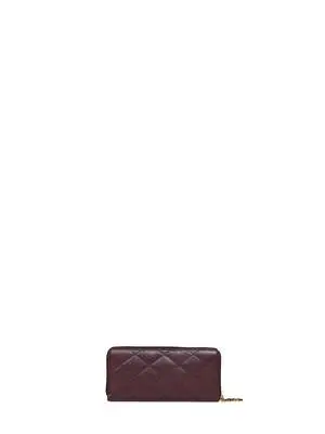 Saint Laurent Cabernet Red Cassandre Bijou Zip Around Wallet - Multicolor