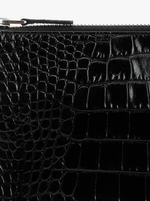 TOM FORD Leather Crocodile Print Clutch