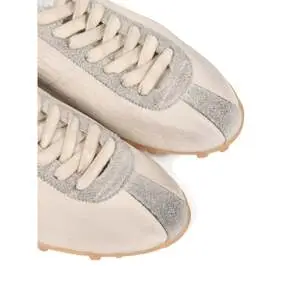 MAISON MARGIELA Lace-up Suede Sneakers - White