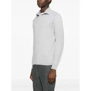 Brunello Cucinelli Ribbed Knit Half-zip Jumper - Gray