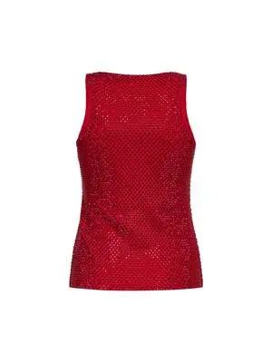 Giuseppe Di Morabito Crystal-embellished Stretch Cotton Knit Tank Top