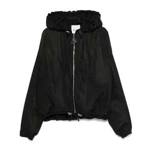 Attico Polyester Blend Zip-up Bomber Jacket - Black