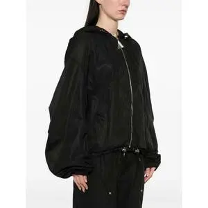 Attico Polyester Blend Zip-up Bomber Jacket - Black