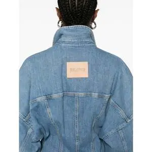 Attico Cotton Spandex Denim Dress - Blue