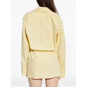 Attico Long Sleeve Collared Button-up Dress