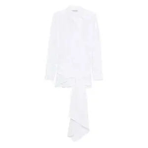 Attico Cotton Blend Button-up Day Dress - White