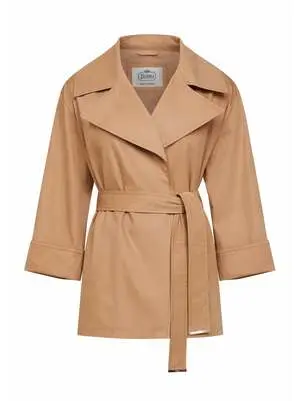Herno Cotton Gabardine Belted Raincoat - Multicolor
