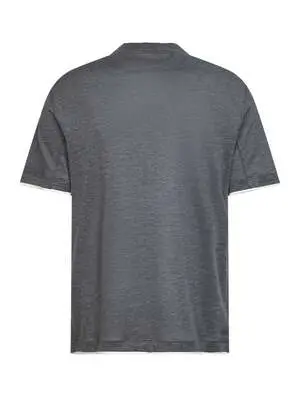 Brunello Cucinelli Dark Grey Jersey Faux Layering T-shirt