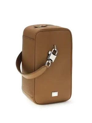 Dolce & Gabbana Lock Leather Handbag With Top Handle - Brown