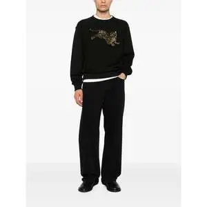 Kenzo Crewneck Sweatshirt With Logo Lettering - Black