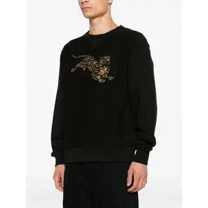 Kenzo Crewneck Sweatshirt With Logo Lettering - Black