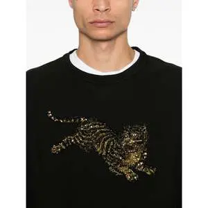 Kenzo Crewneck Sweatshirt With Logo Lettering - Black