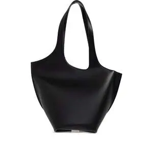 Attico Leather Tote Bag - Black