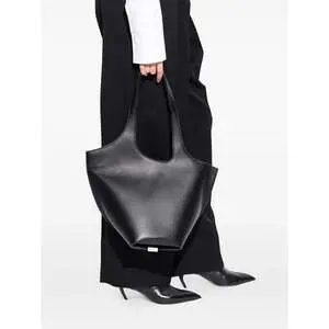 Attico Leather Tote Bag - Black