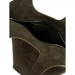 Attico Suede Tote Bag - Green