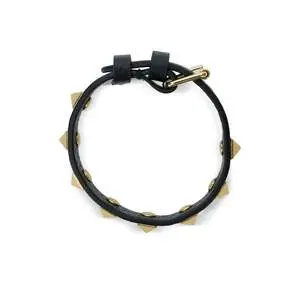 Valentino Garavani Rockstud Embellished Leather Bracelet