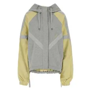 Attico Two-tone Bomber Jacket With Drawstring Details
