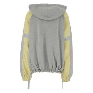 Attico Two-tone Bomber Jacket With Drawstring Details