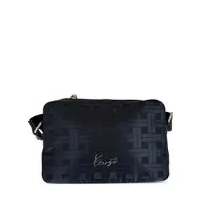 Kenzo Geometric Pattern Shoulder Bag - Black