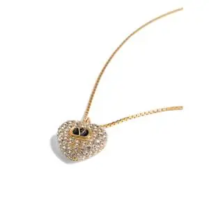 Valentino Garavani Tone Crystal Heart Pendant Necklace