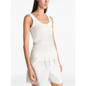 LEMAIRE Ribbed Cotton Tank Top - Cream