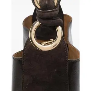 ANYA HINDMARCH Leather And Suede Shoulder Bag - Brown