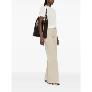 ANYA HINDMARCH Leather And Suede Shoulder Bag - Brown