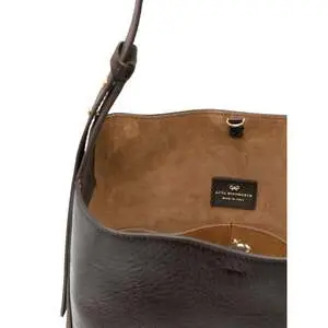 ANYA HINDMARCH Leather And Suede Shoulder Bag - Brown