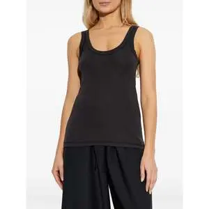 LEMAIRE Cotton Ribbed Tank Top - Black