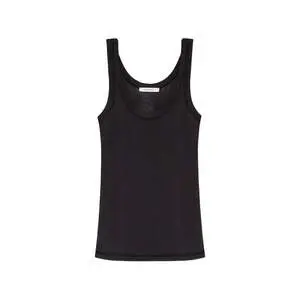 LEMAIRE LEMAIRE Black Cotton Ribbed Tank Top Black