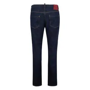 Dsquared2 Dark Wash Cotton Straight-leg Trousers
