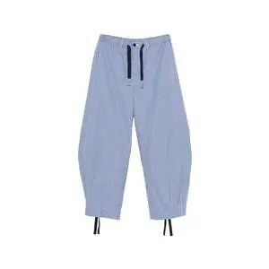 Sacai Cropped Balloon Leg Trousers In Stripe