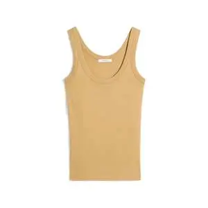 LEMAIRE Scoop Neck Sleeveless Cotton Tank Top - Yellow