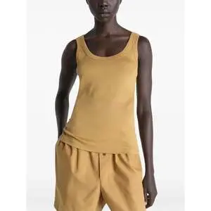 LEMAIRE Scoop Neck Sleeveless Cotton Tank Top - Yellow