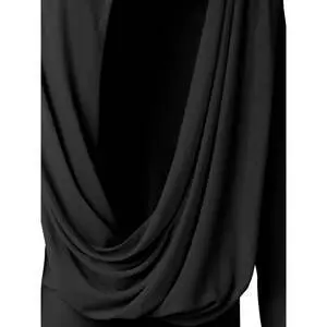 Jacquemus Boat Neck Long Sleeve Draped Cut-out Dress