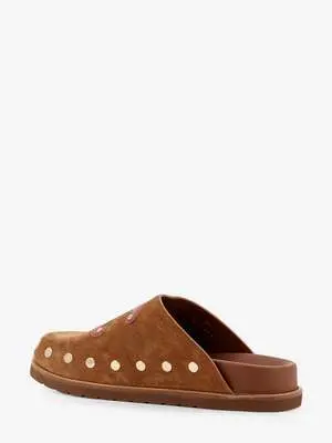 Celine Suede Pitea Sandals With Triomphe Logo