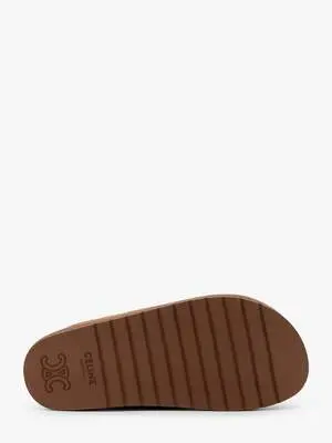 Celine Suede Pitea Sandals With Triomphe Logo