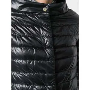 Herno Goose Down Padded Quilted Short Sleeve Jacket - Black