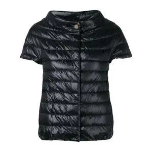Herno Goose Down Padded Quilted Short Sleeve Jacket - Black