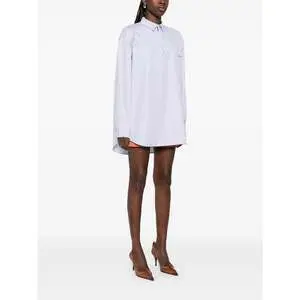 Prada Cotton Striped Zip-up Shirt