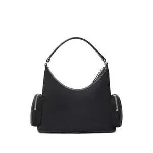 Stella McCartney Top Handle Shoulder Bag With Logo Charm - Black