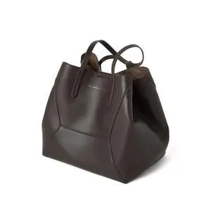 Brunello Cucinelli Calfskin Tote Bag - Brown