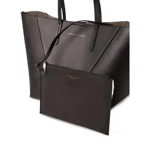 Brunello Cucinelli Calfskin Tote Bag - Brown