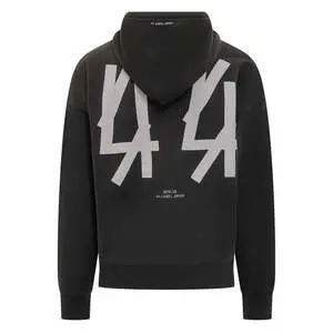 44 LABEL GROUP Logo Print Hoodie - Black