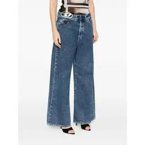 DIESEL® Wide-leg Denim Jeans - Blue