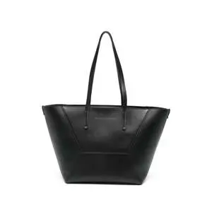 Brunello Cucinelli Leather Tote Bag With Top Handles - Black