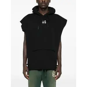44 LABEL GROUP Cotton Sleeveless Hooded Sweatshirt