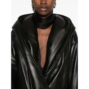 Alaïa Leather Hooded Jacket