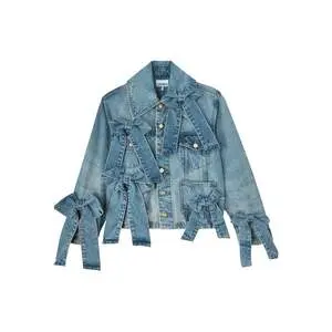 GANNI Embellished Denim Jacket - Blue